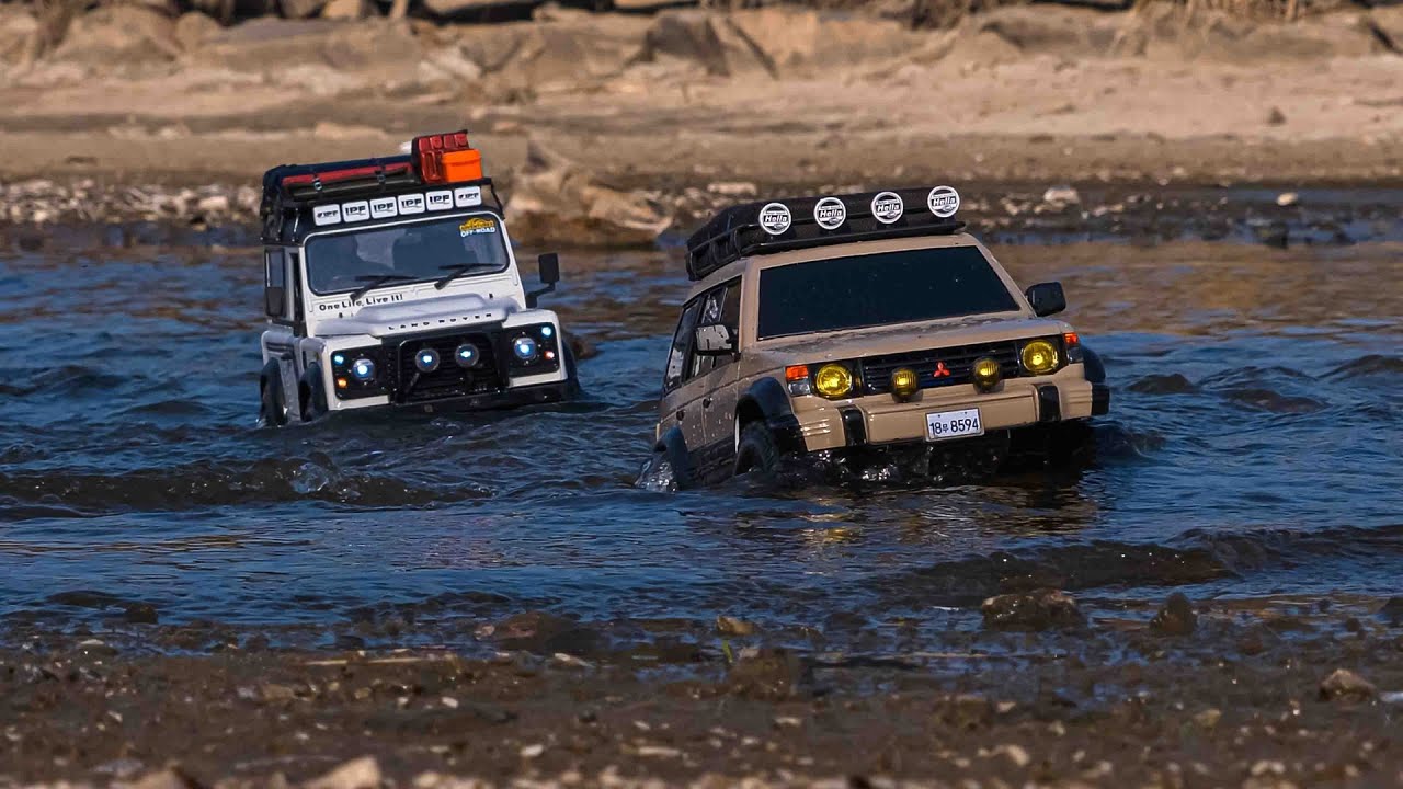 rc4wd Gelande 2 Defender D90 l TRX4 Pajero Riverside Adventure - YouTube