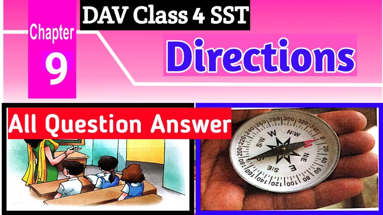 ||Directions Question Answer||DAV Class 4 SST Chapter 9 Solution ...