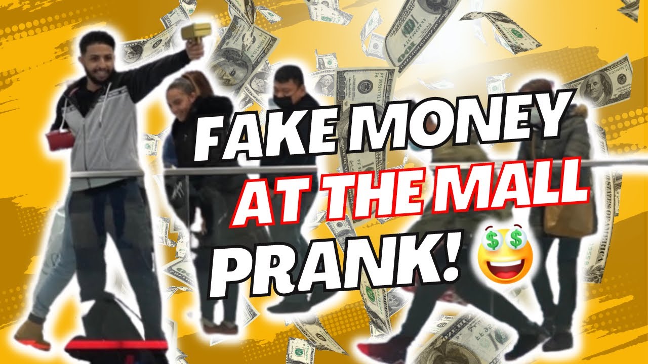 FAKE MONEY AT THE MALL PRANK! - YouTube