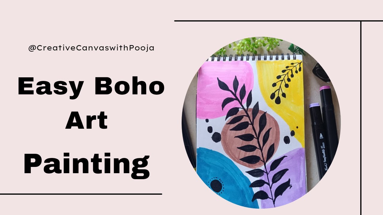 Easy Boho Art Drawing for beginners step by step/Simple Boho art ...