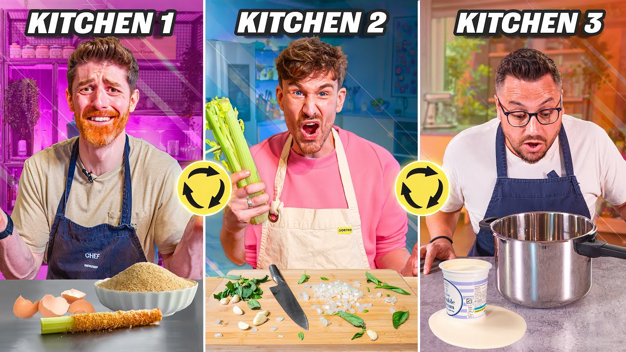 Every 8 Minutes We SWAP Kitchens And Must Use... Celery! | Sorted Food ...