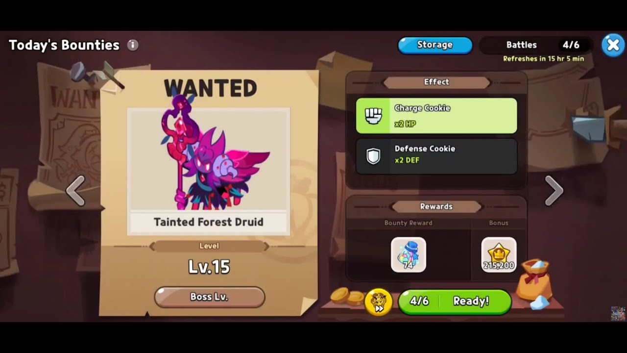 Today's Bounties: Tainted Forest Druid (Level 15 Max) - Cookie Run ...