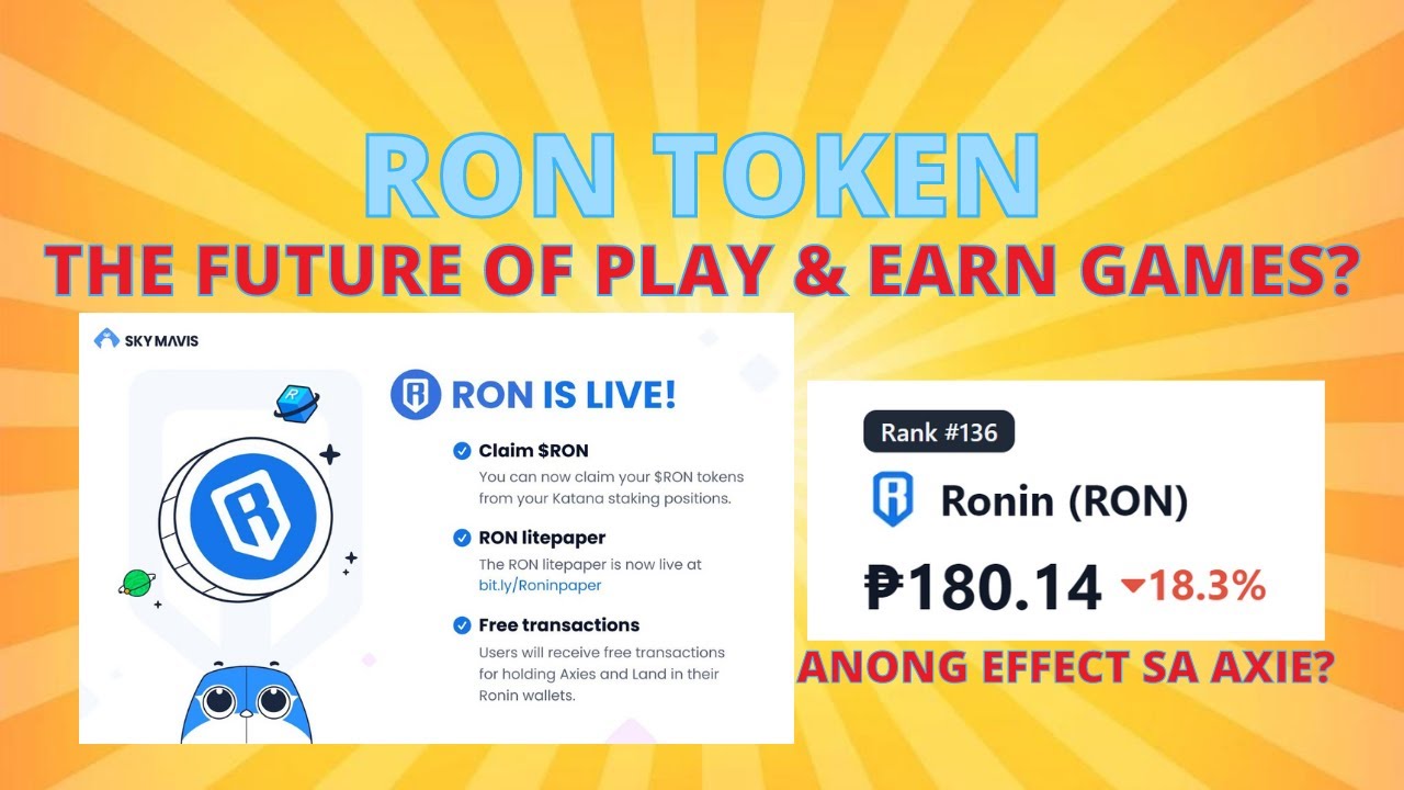 RON TOKEN & SCATTER APP - Axie Origins naba ang Next? - YouTube