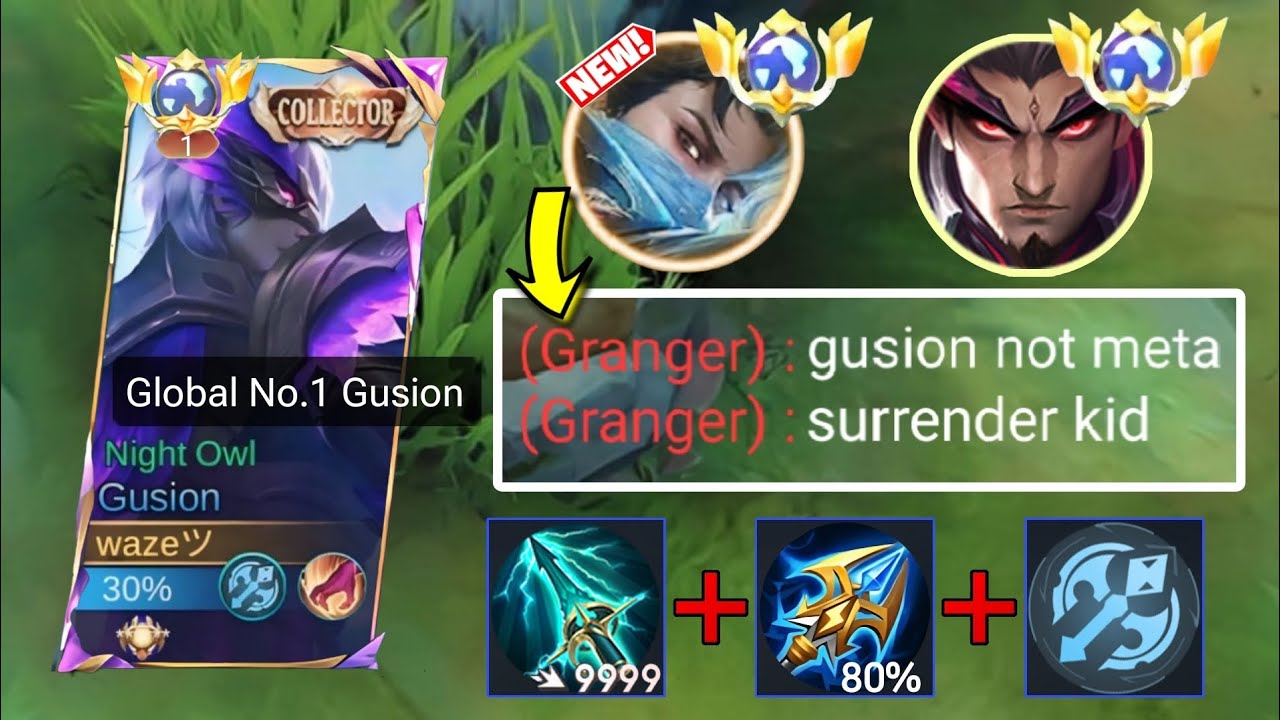 GUSION VS REVAMPED GRANGER! WITH THIS OP BUILD & EMBLEM! - YouTube