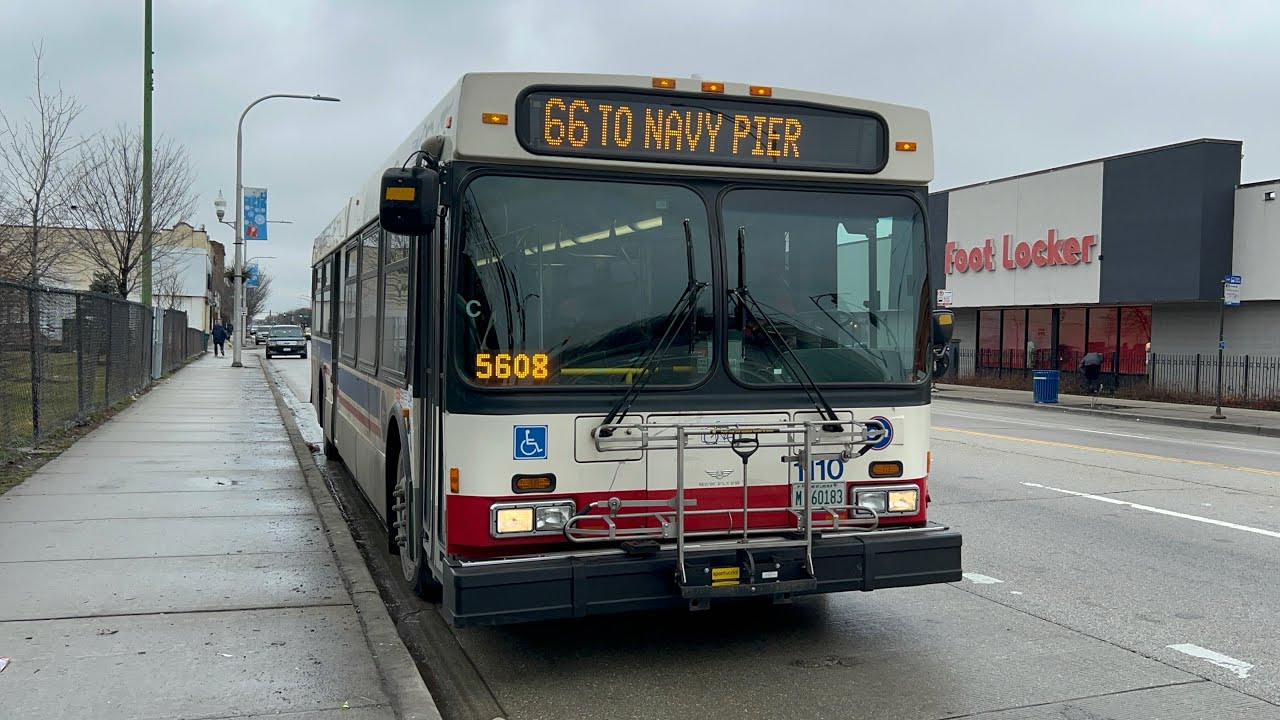 CTA Bus Ride On Route 66 Chicago From Kedzie To Red Line CTA New Flyer ...