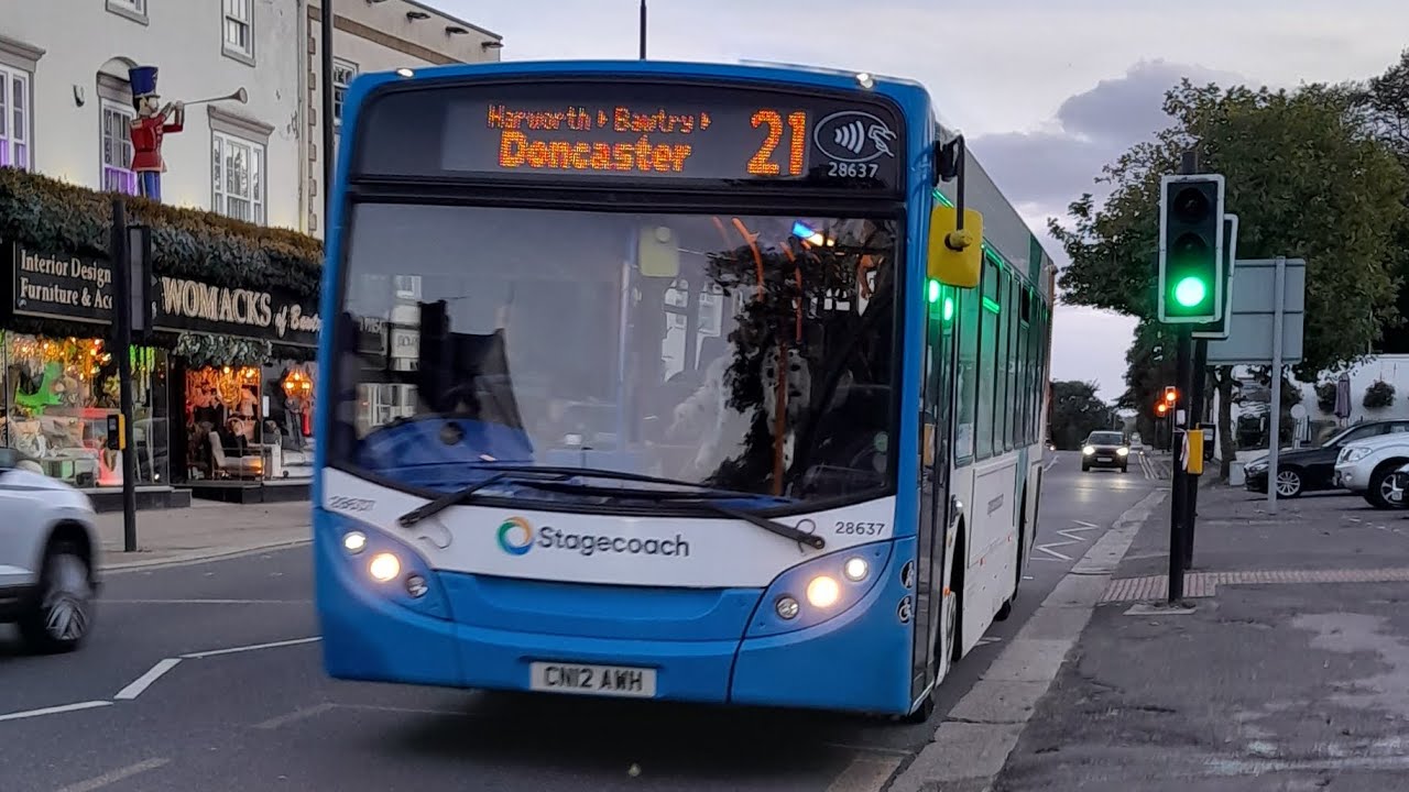 *Thrashy* 28637 CN12 AWH Scania K230UB E300 on the 21 to Doncaster ...