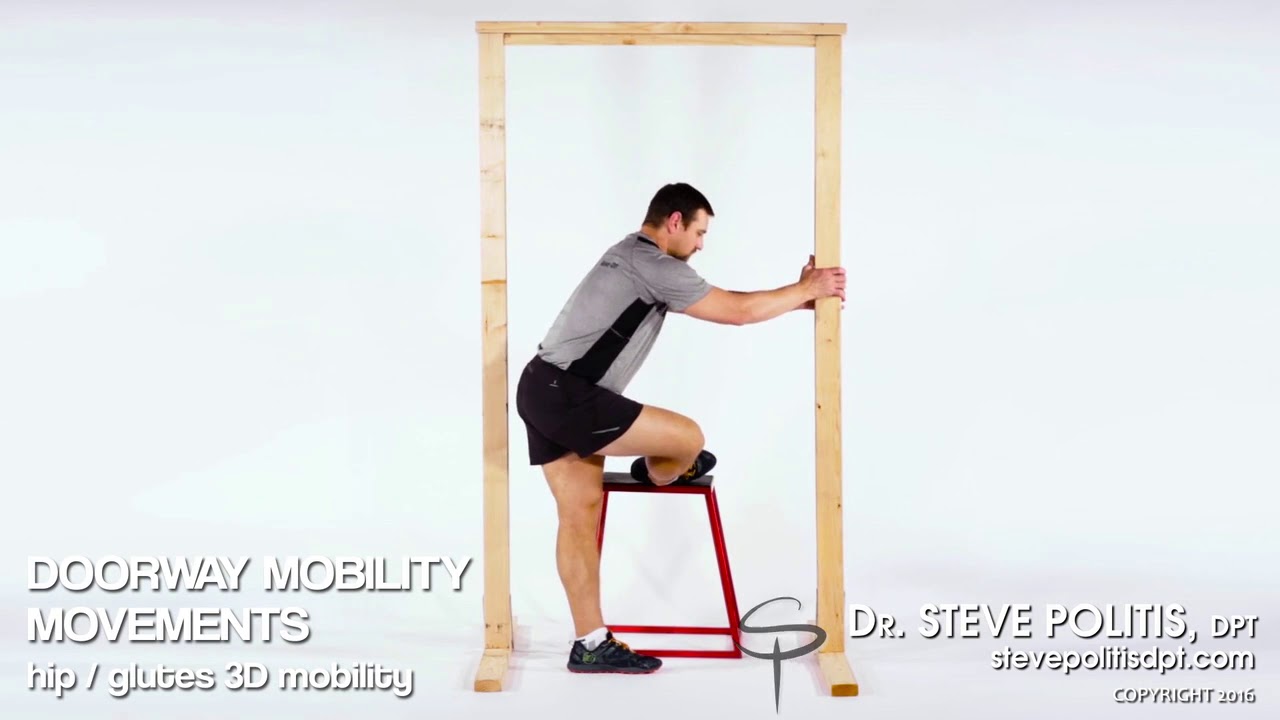 Back Hip Exercise Doorway Mobility - YouTube