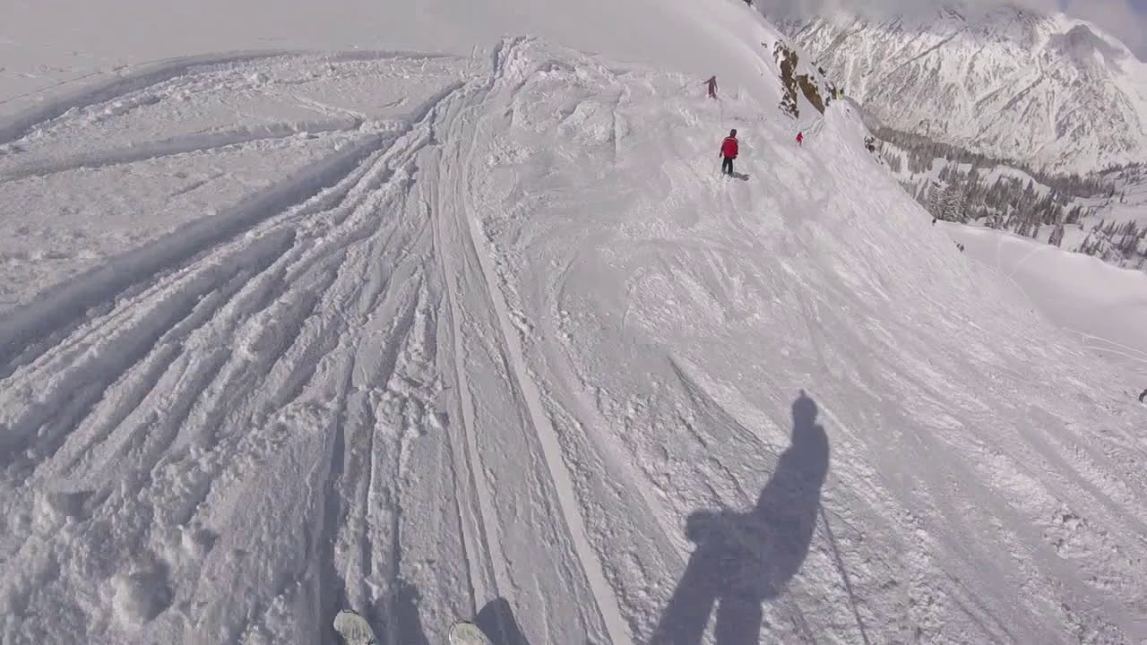 Snowbird Last Chance Traverse/Lower Pipeline Bowl - YouTube