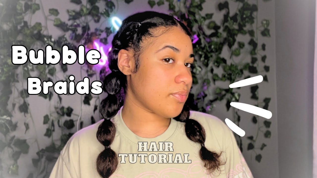 How To: EASY BUBBLE BRAIDS| Curly Hair - YouTube