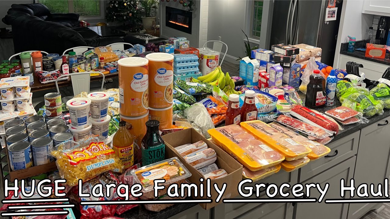 Large Family Monthly Grocery Haul! - YouTube