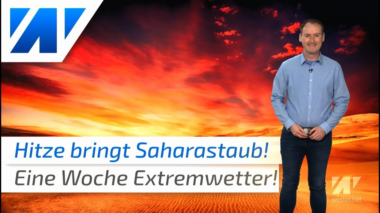 Wetter: 40-Grad-Hitze bringt Saharastaub! - YouTube