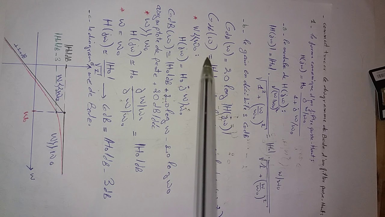 Comment Tracer le Diagramme de Bode d'un filtre passe haut - YouTube