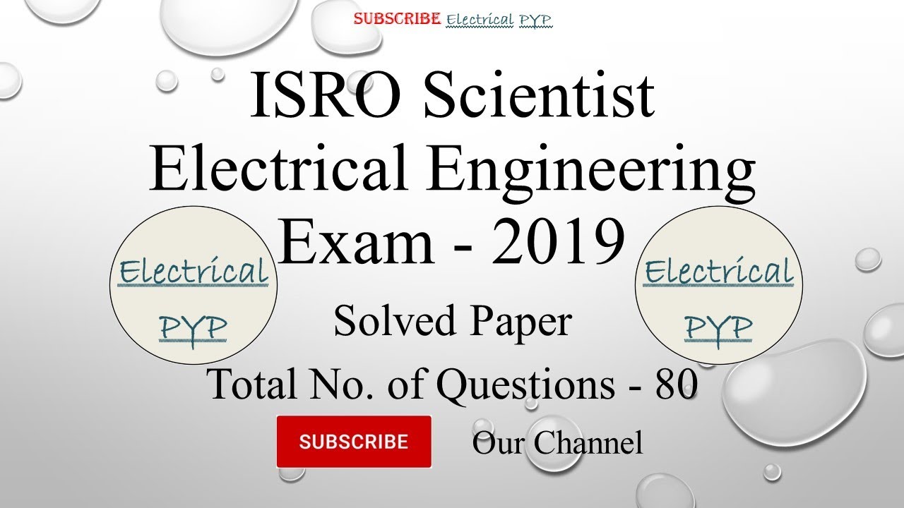 ISRO Scientist 2019 Electrical Solved Paper YouTube isro-scientist-2019-electrical-solved-paper-youtube