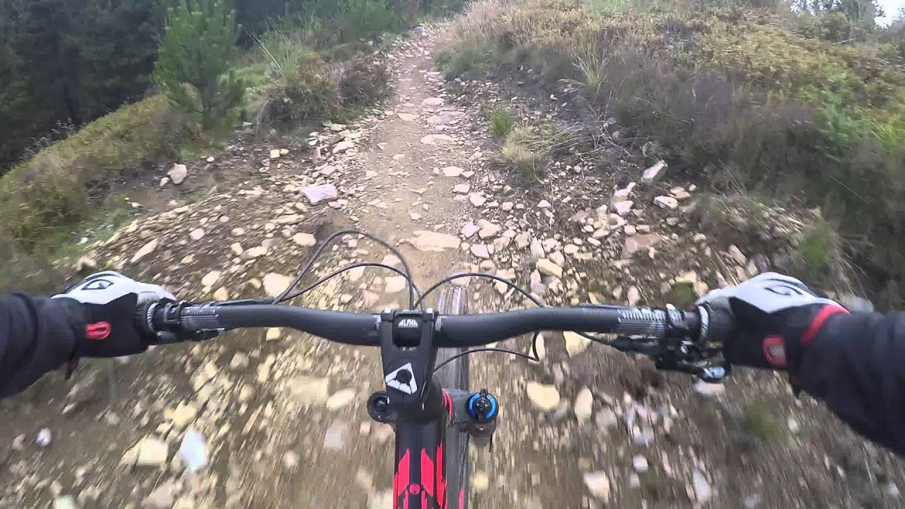 Whites level black run afan mtb - YouTube
