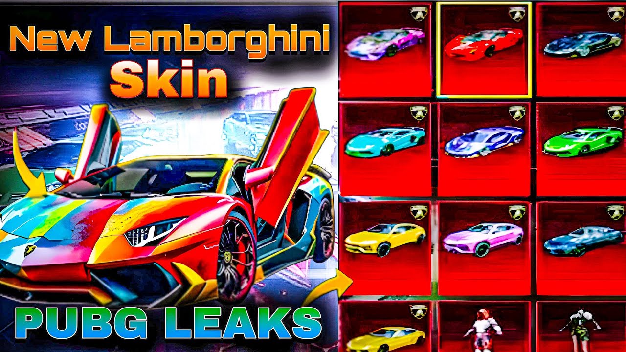 Lamborghini skin in pubg | Lamborghini skin in bgmi | pubg new car skin ...