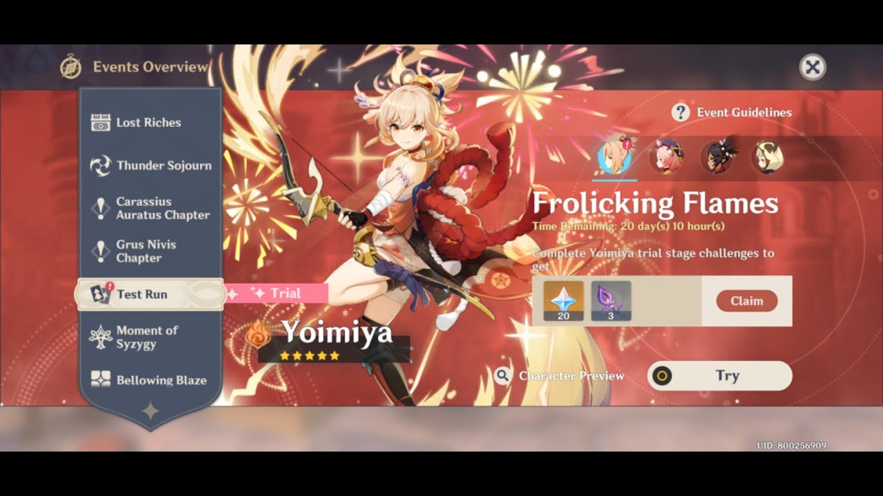 YOIMIYA : Pyro bow user | Genshin Impact Gameplay - YouTube