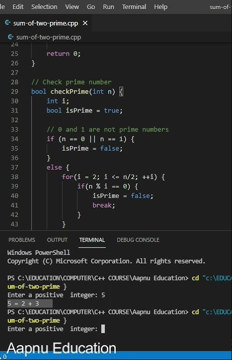 check whether a number can be expressed as sum of two prime number in c++ program #shorts # ...