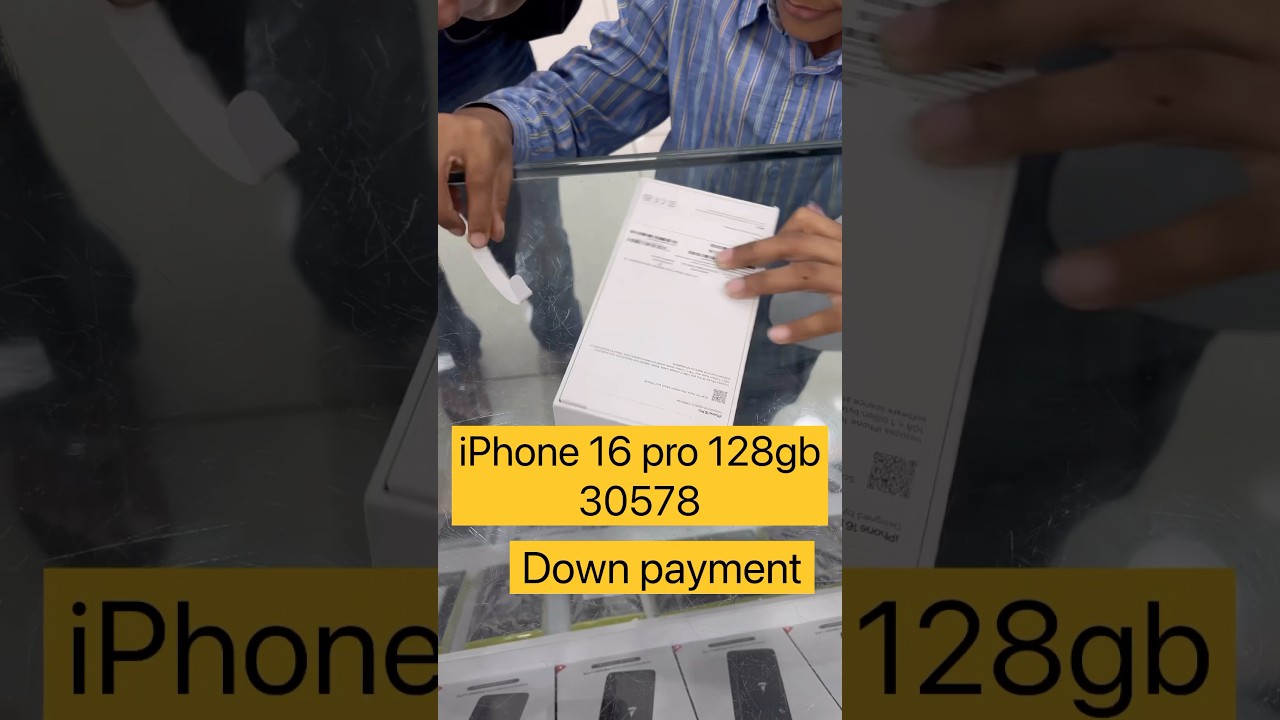 iPhone 16 pro 128gb 108000/- || down payment 30578 || Bajaj finance 16 ...