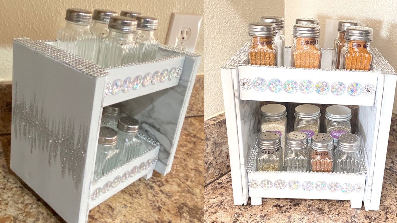 DIY DOLLAR TREE SPICE RACK | KITCHEN ORGANIZATION | #diyproject # ...