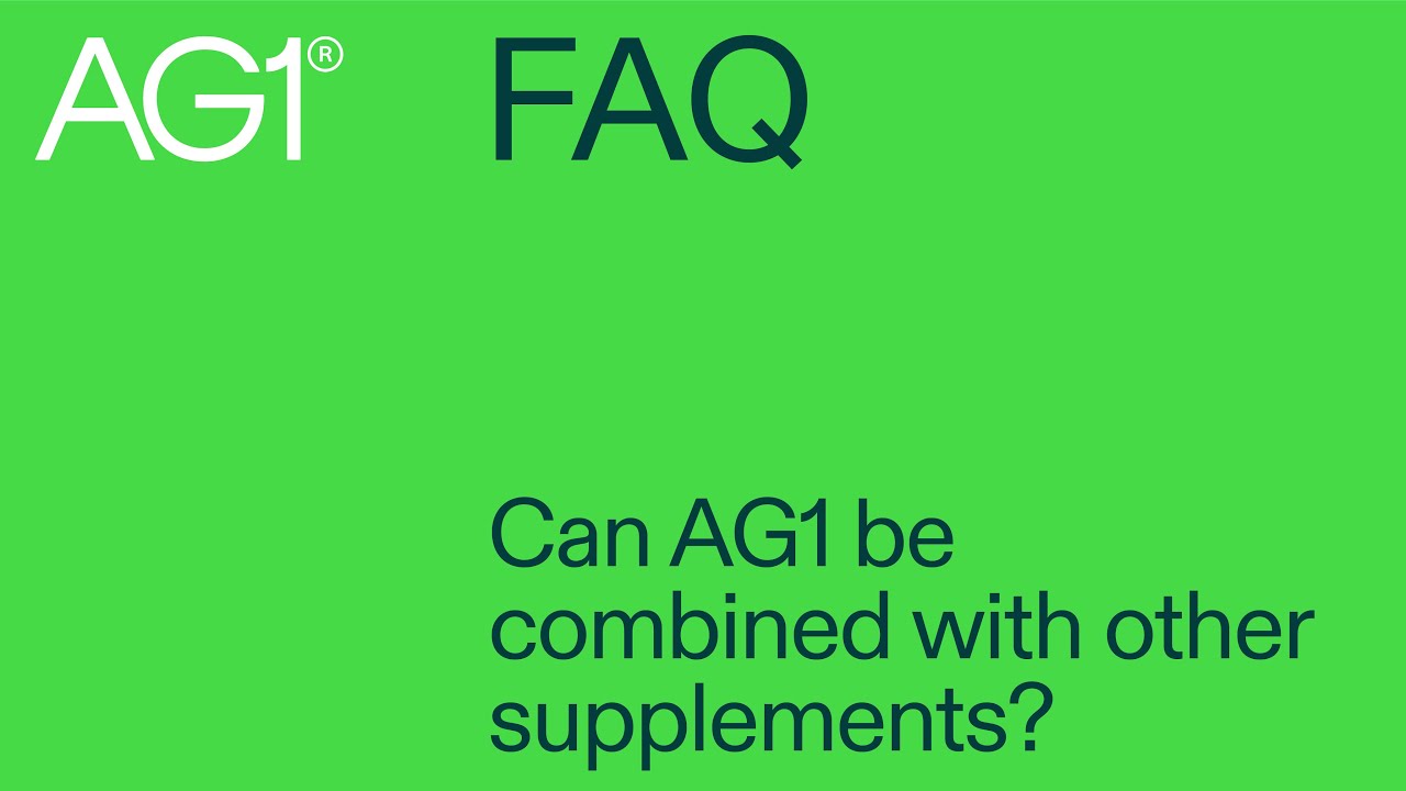 Can AG1 be combined with other supplements? - YouTube
