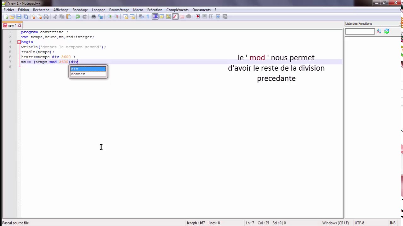 un programme de conversion en pascal - YouTube