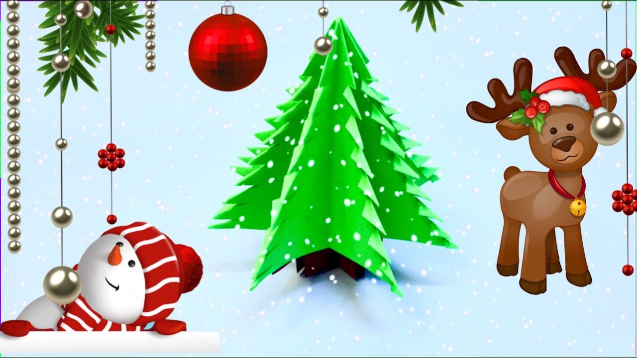 Origami Christmas Tree / Make an origami pine tree - YouTube