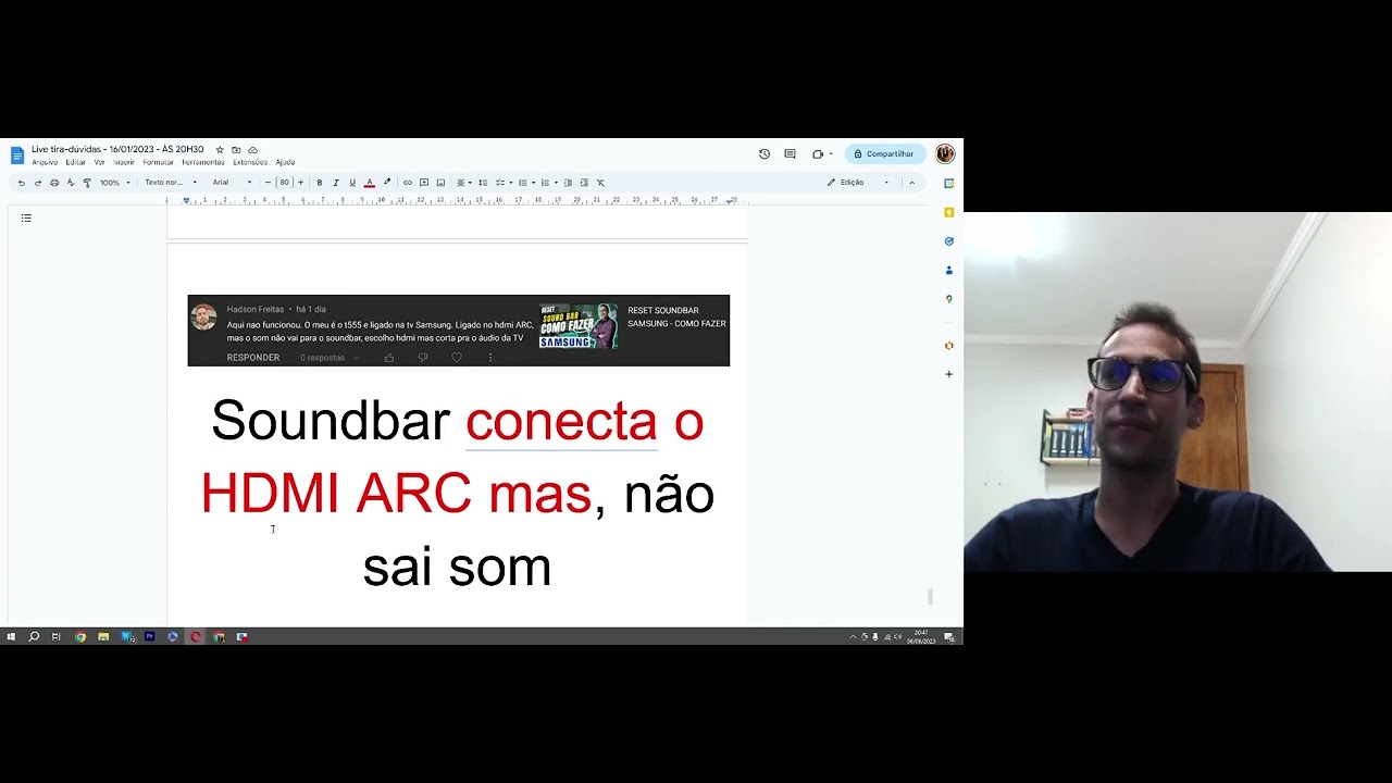 Soundbar conecta e reconhece o HDMI ARC mas não sai som - SUPER DICA ...