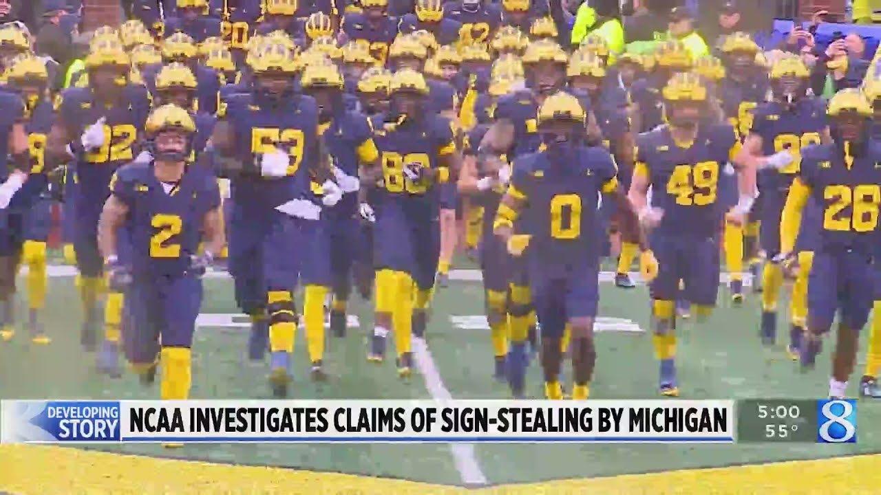 NCAA investigates claims of sign-stealing by Michigan - YouTube