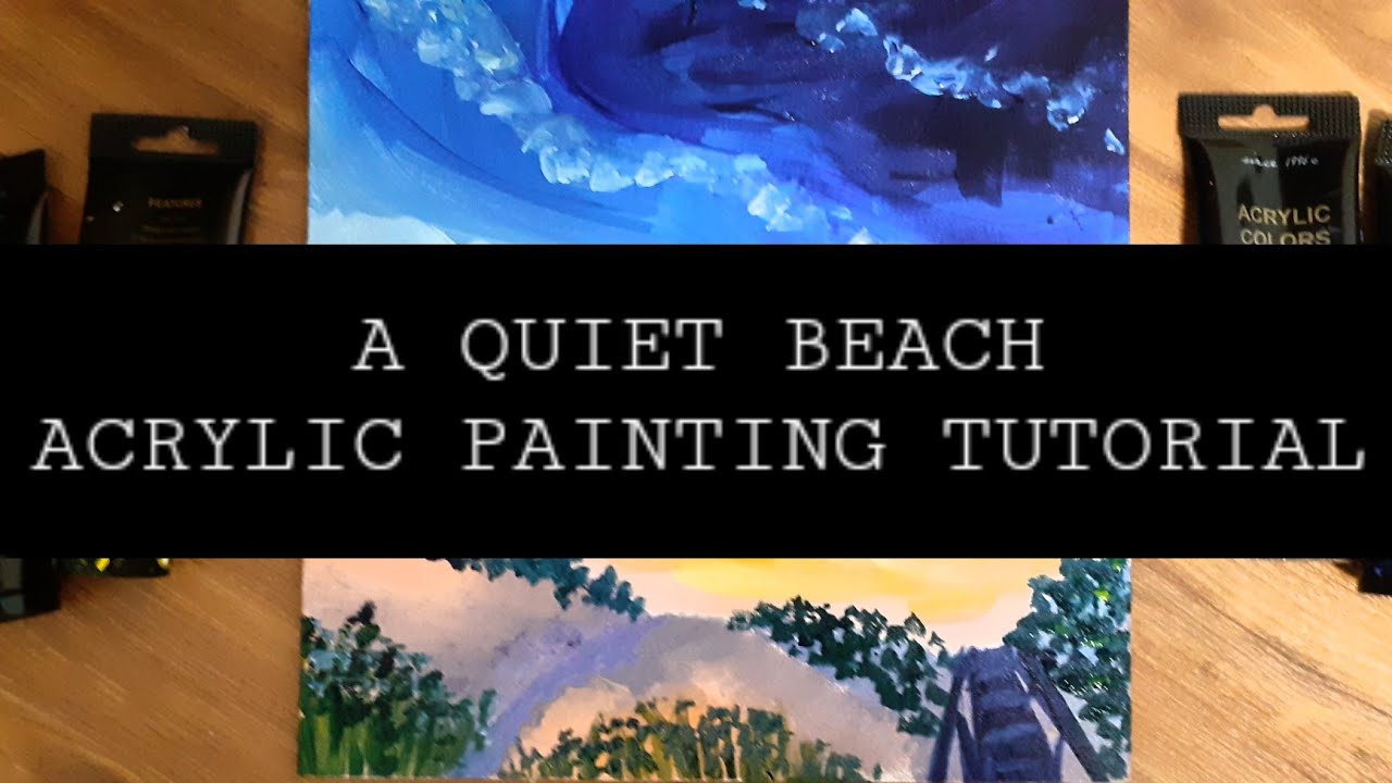 HOW TO PAINT AN EASY QUIET BEACHSCAPE | ACRYLIC PAINTING TUTORIAL - YouTube