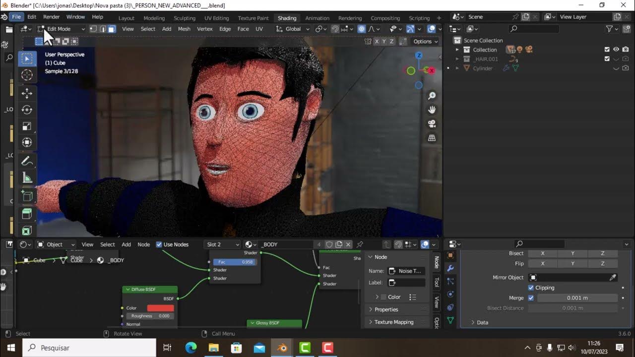 Blender Modificador Decimate - Reduzir Contagem de Vértices / Reduce ...