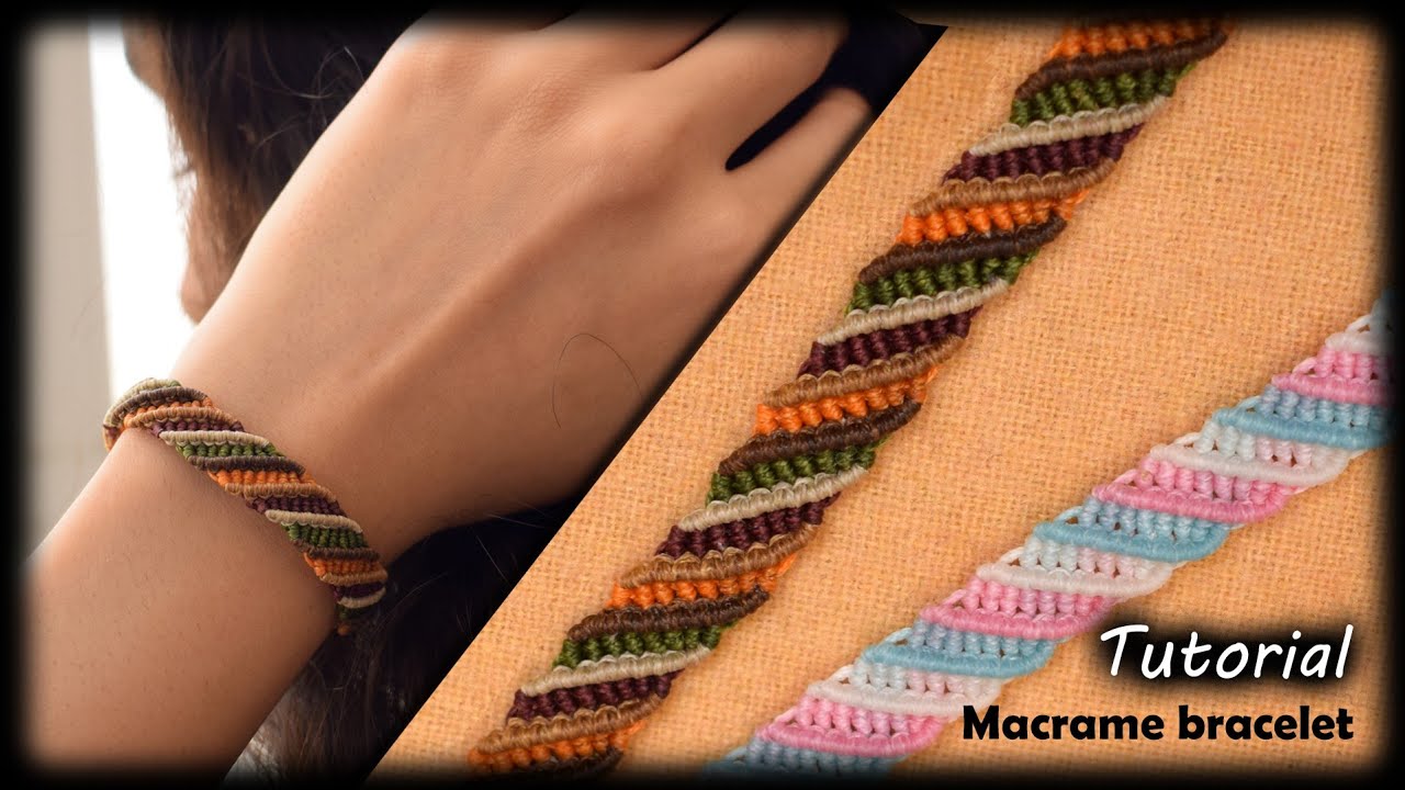 Macrame Bracelet | Step by Step Tutorial | Macrame Pattern - YouTube