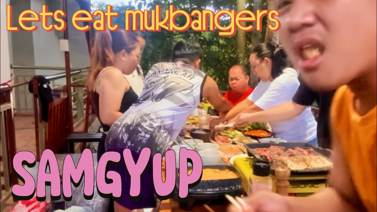 Its weekend family bonding at home | Mukbangers | Samgyup | lelang jo ...