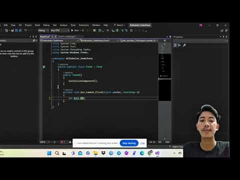 aplikasi kalkulator sederhana menggunakan aplikasi visual studio - YouTube