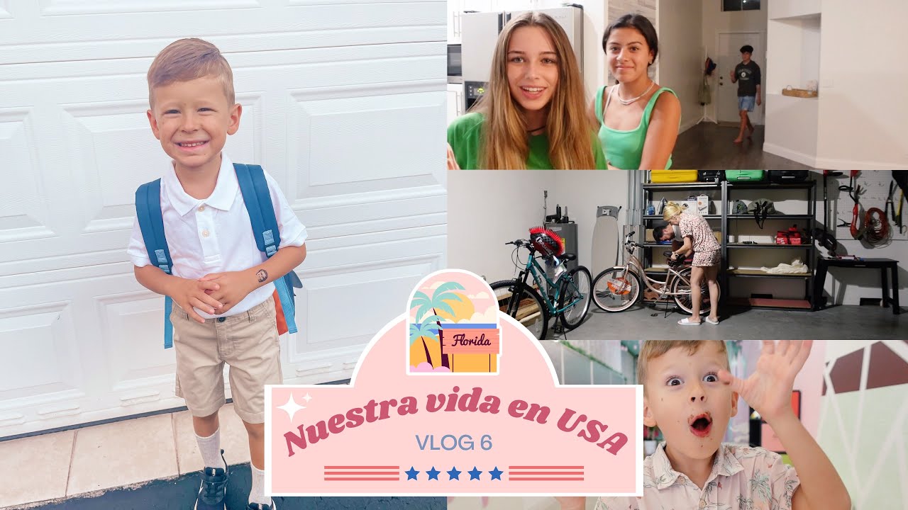 🇺🇸 SU PRIMER día de COLE en ESTADOS UNIDOS 📚 SLEEPOVER en CASA 🤩 ...