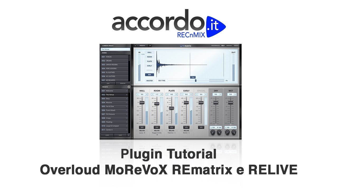 Plugin Tutorial - Overloud MoReVoX REmatrix e RELIVE - YouTube