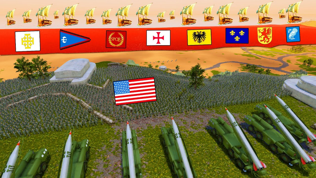 Modern US ARMY Beach Defense VS 10 MILLION MEDIEVAL ARMY!? - UEBS 2 ...
