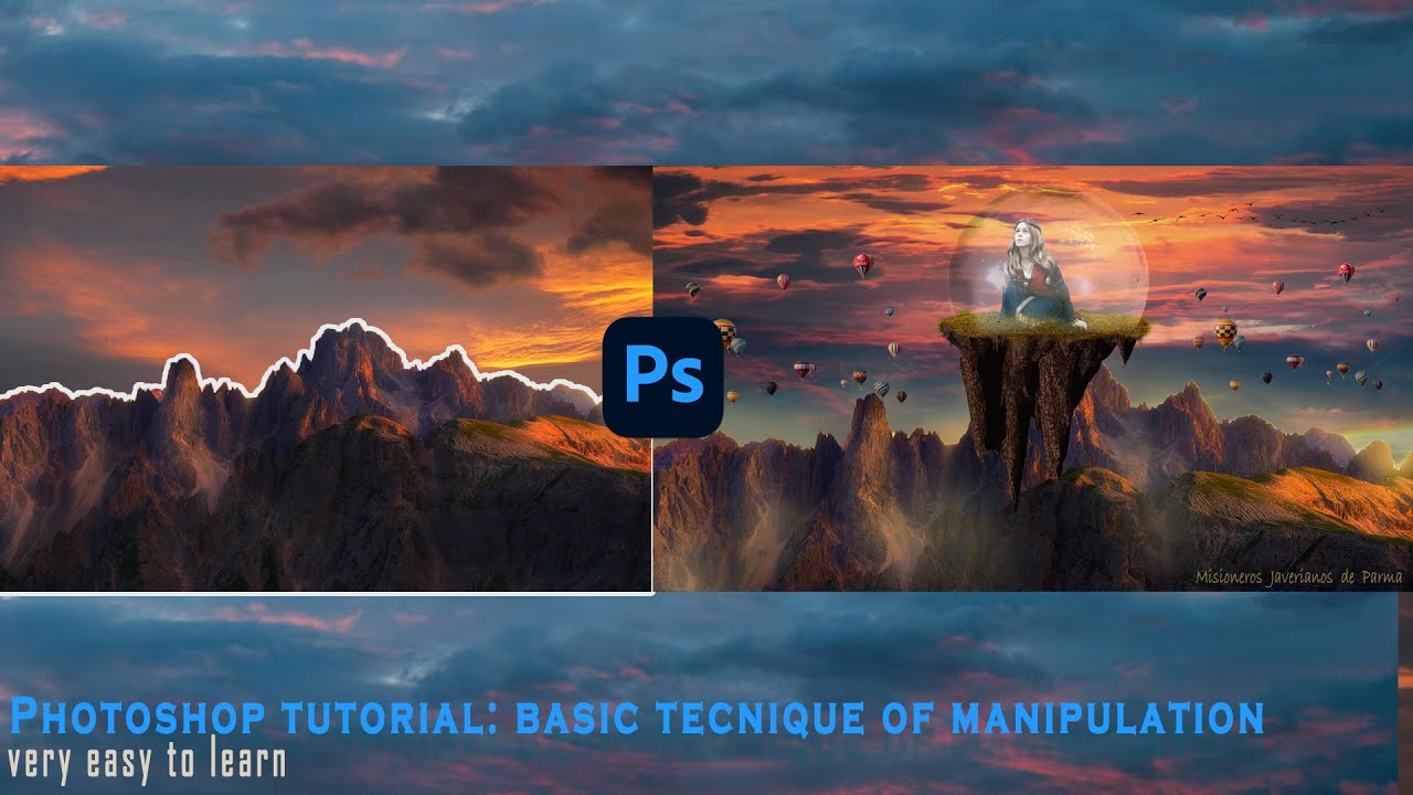 Photoshop Tutorial: Floating in the Sky I Technique of manipulation ...