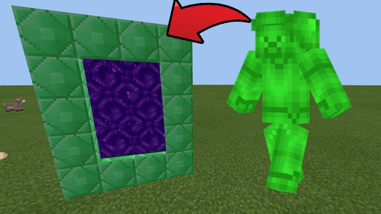 How To Make a Portal to the Green Steve Dimension in MCPE (Minecraft PE ...