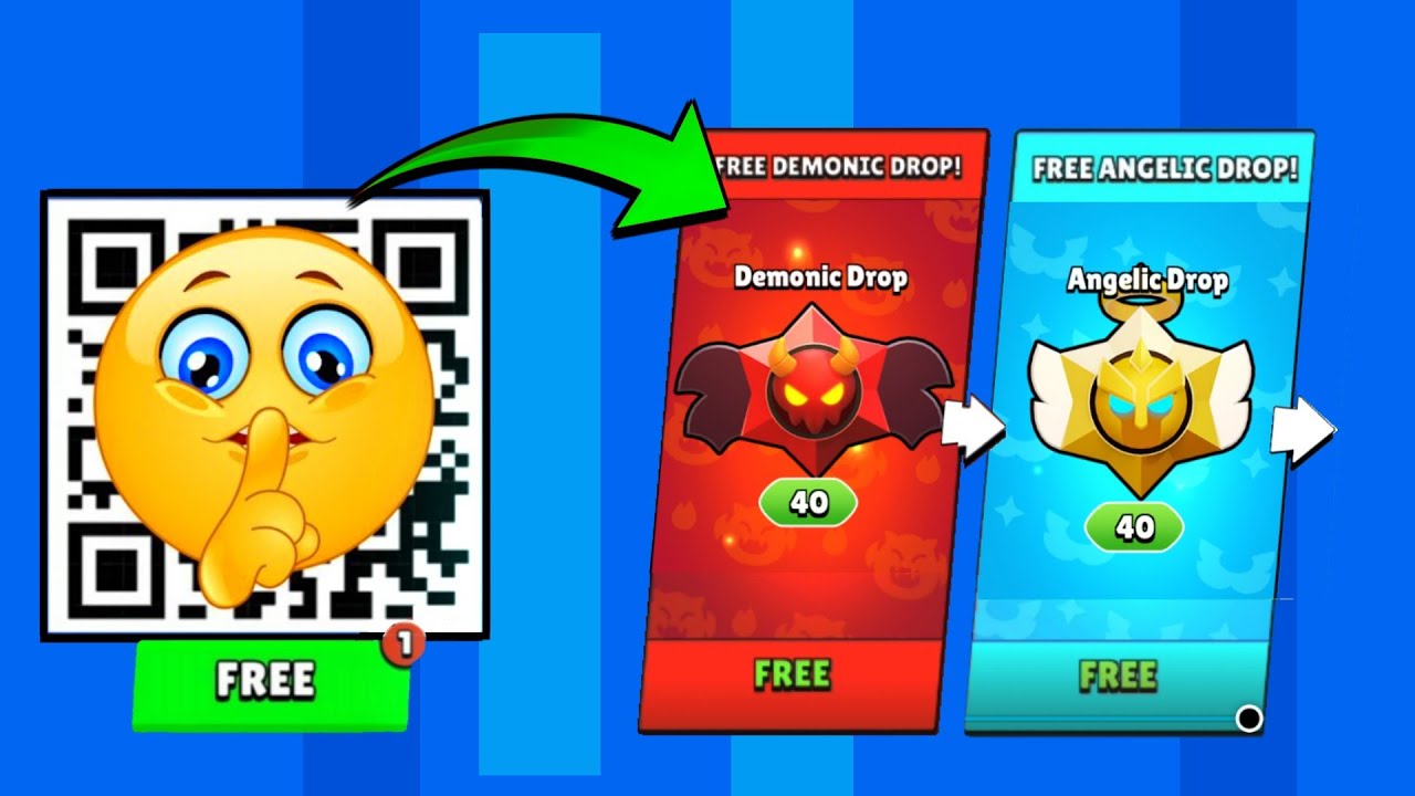 FREE! x40 ANGELIC AND DEMONIC DROPS! 🎁 QR CODE | BRAWL STAR QR CODES ...