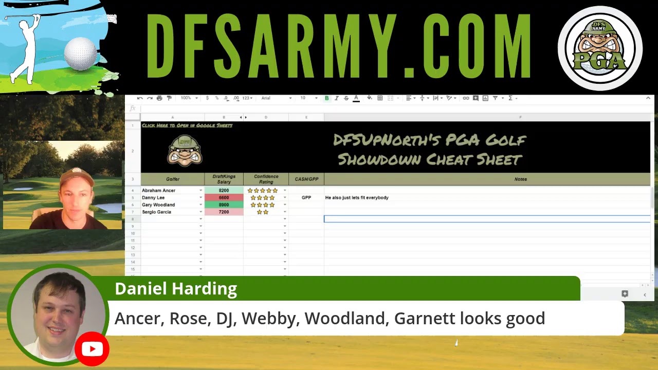 PGA Golf - Showdown Player Pool Tutorial - YouTube