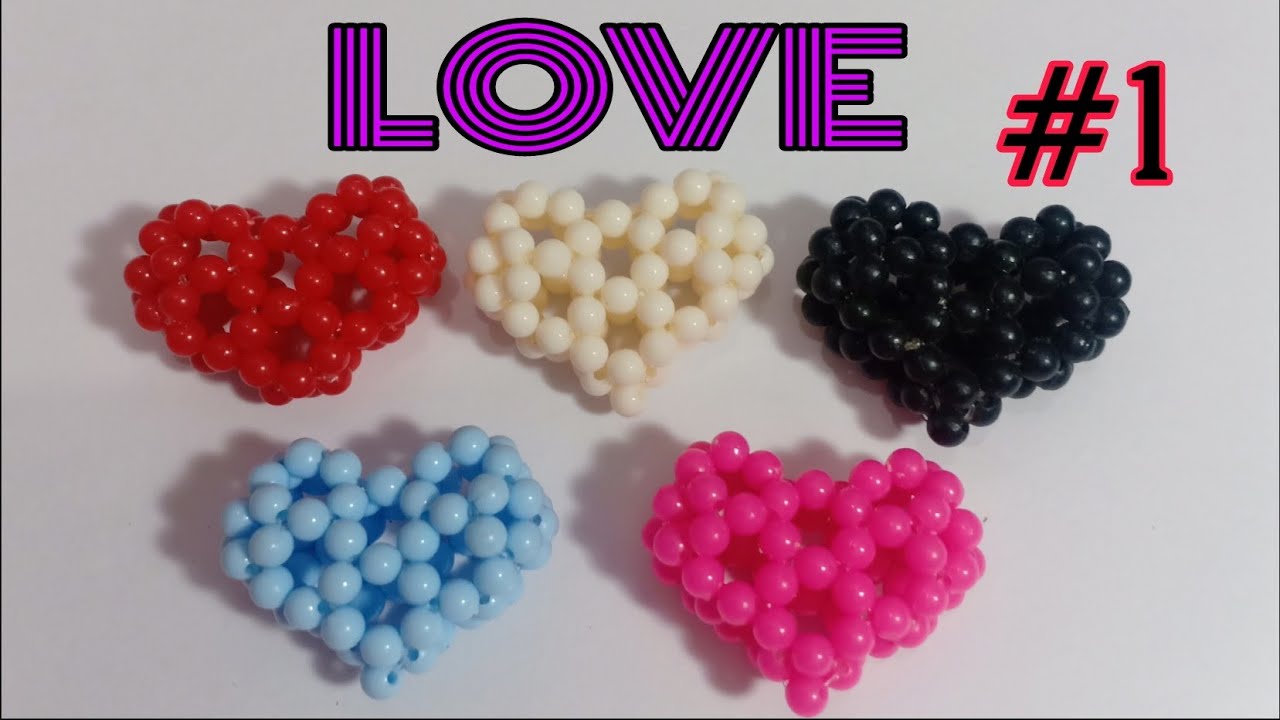 DIY || How To Make Love Beads Type 1 || Cara Membuat Manik-Manik Bentuk ...