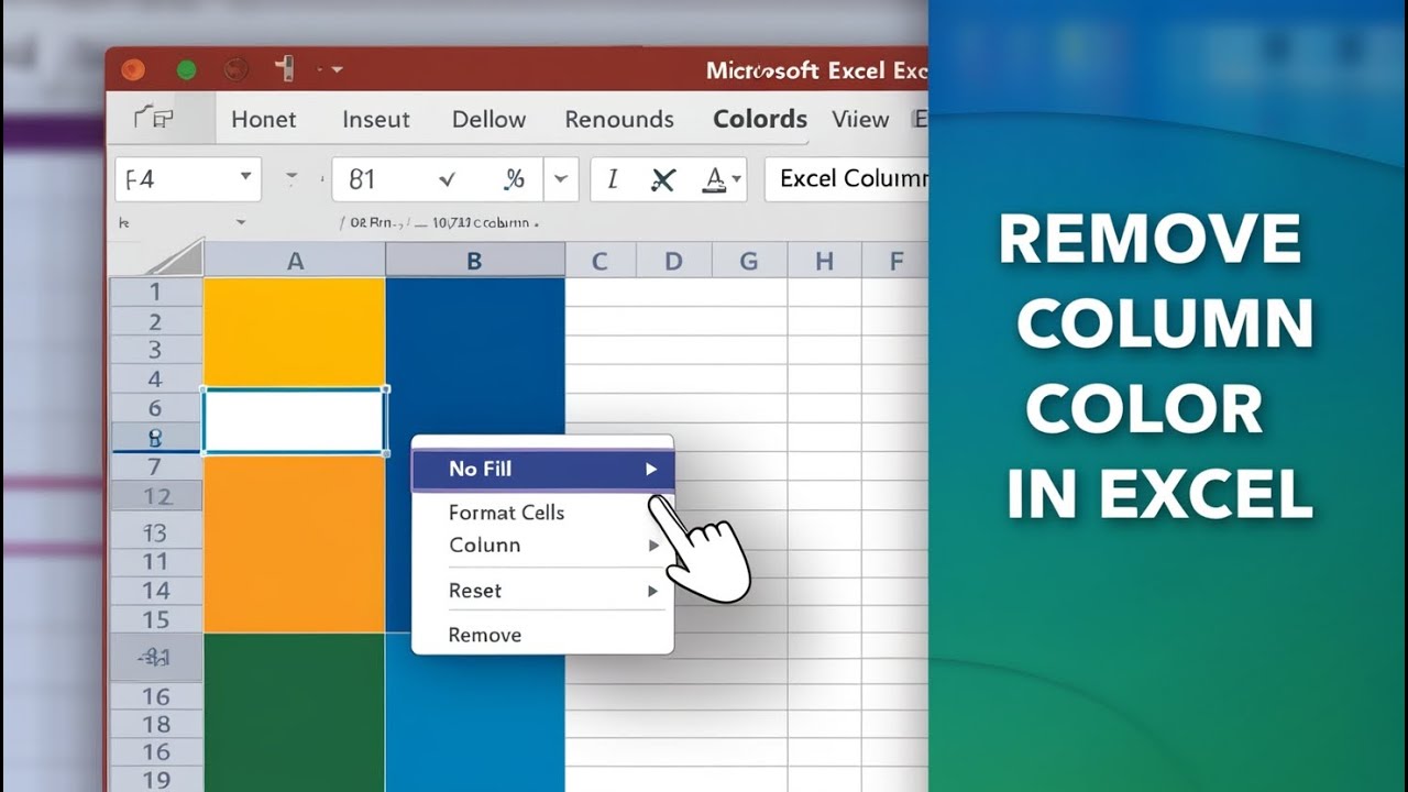 How To Erase Column Color in Excel - YouTube