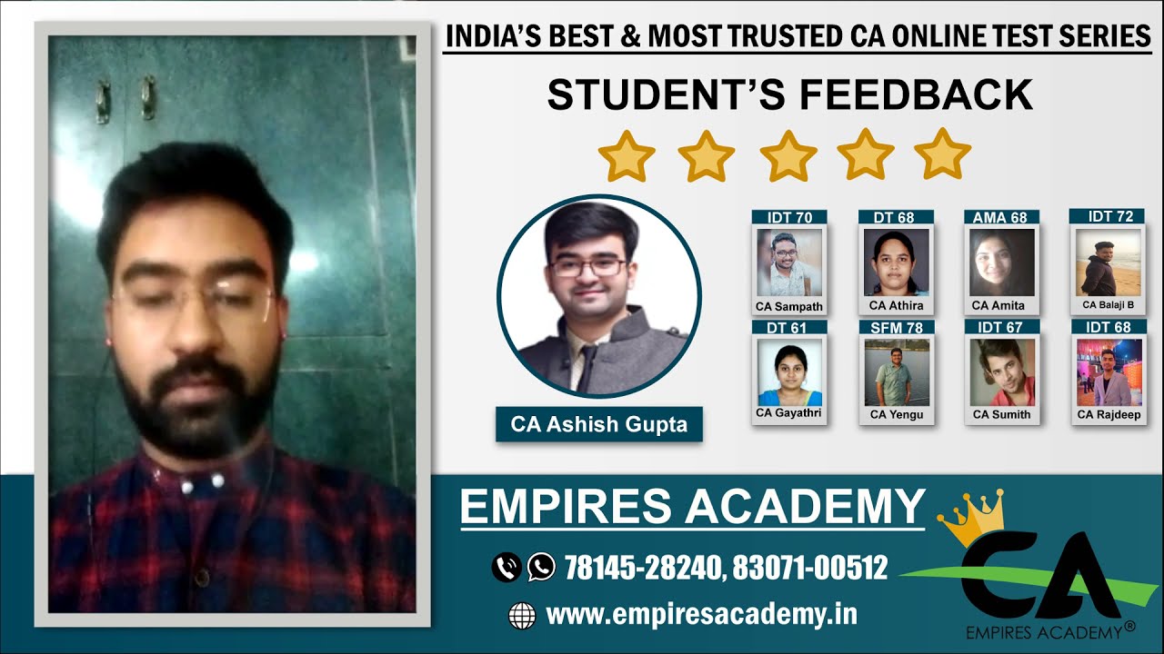 Congratulation | CA Ashish Gupta | Brilliant Success in CA Examination ...
