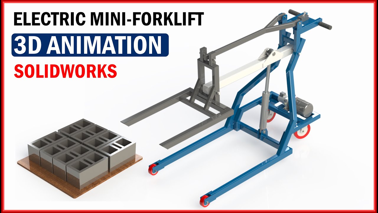 ELECTRIC MINI FORK LIFT (3D MODEL) - YouTube