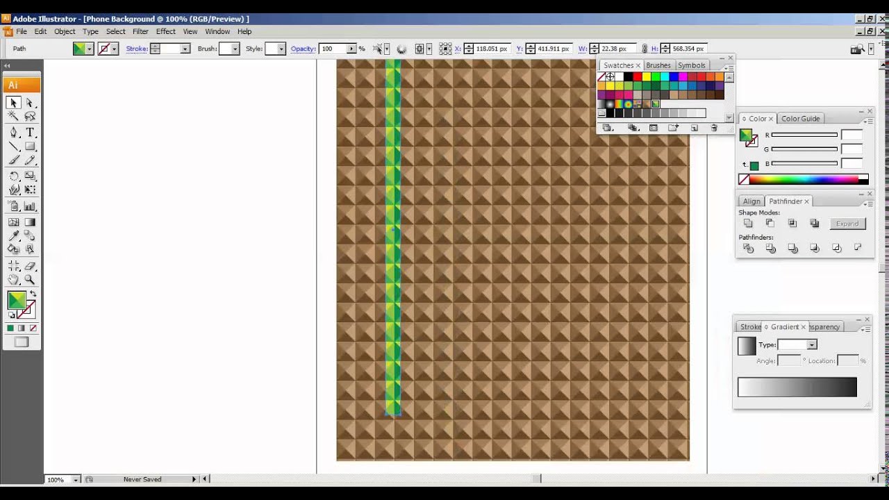 How To Create Phone Background In Adobe Illustrator CS3 - YouTube