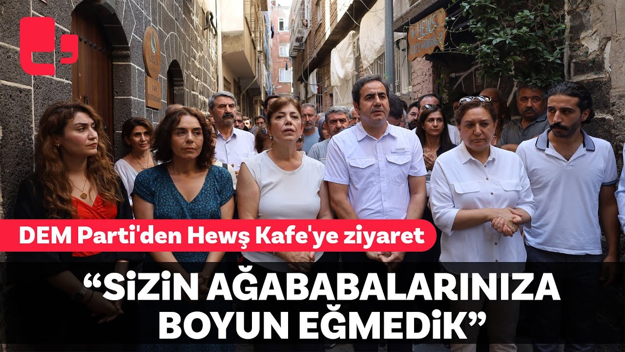 DEM Parti'den saldırıya uğrayan Hewş Kafe'ye ziyaret - YouTube