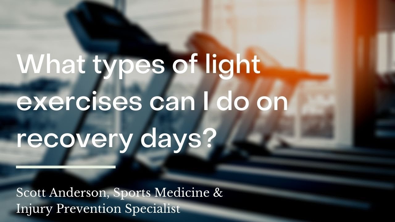 What types of light exercises can I do on recovery days? - YouTube
