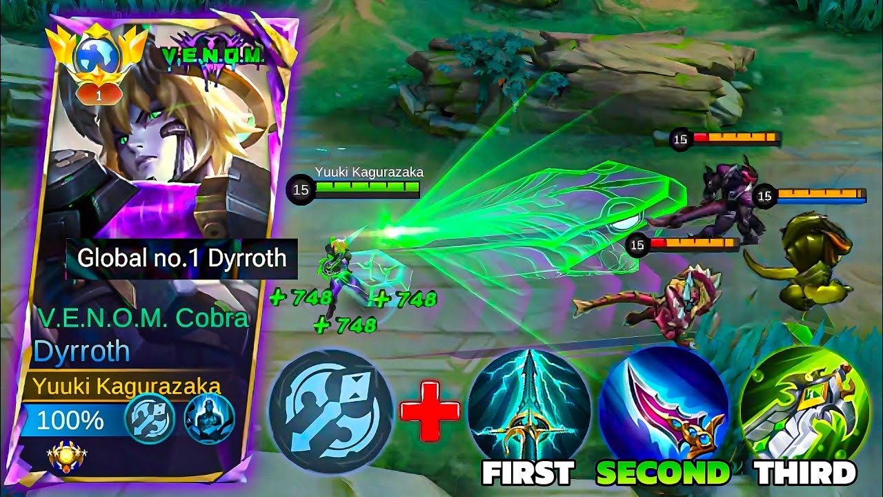 FINALLY! DYRROTH BEST GUIDE TO 1 HIT ENEMIES IN SOLO RANK GAME IS HERE ...