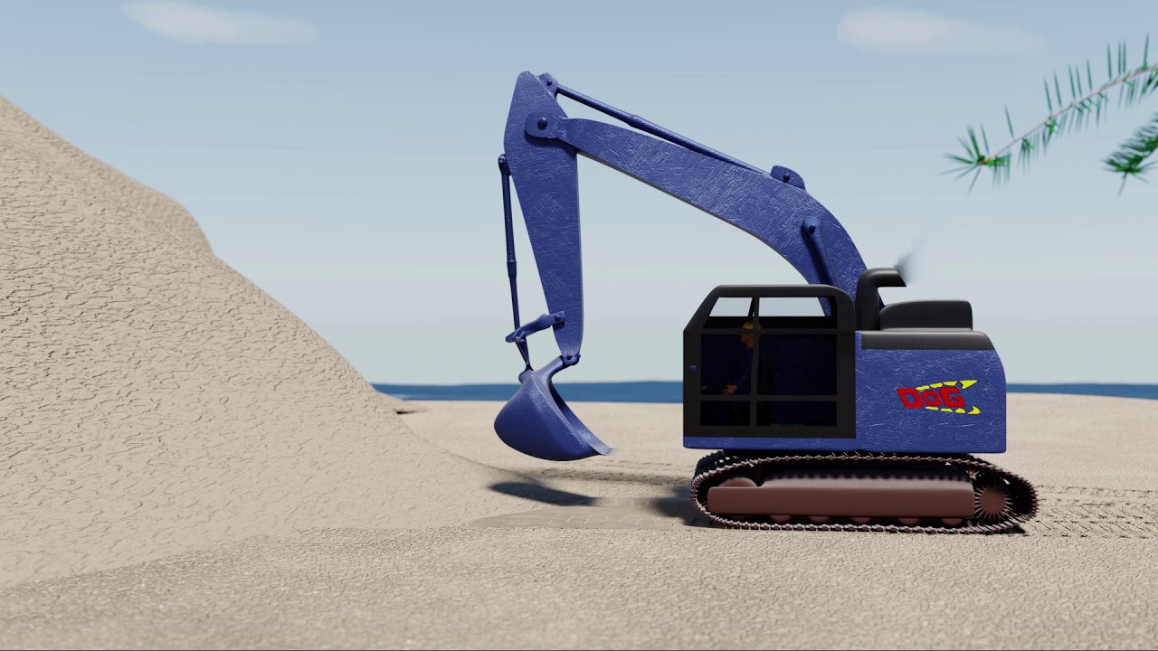 Digger Animation - made with blender - YouTube