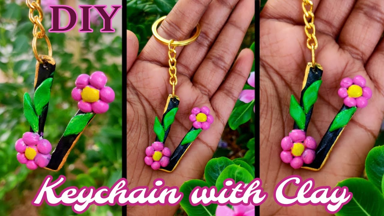 Keychain with Clay | Alphabet Keychain | Step by Step Process | Poketo ...